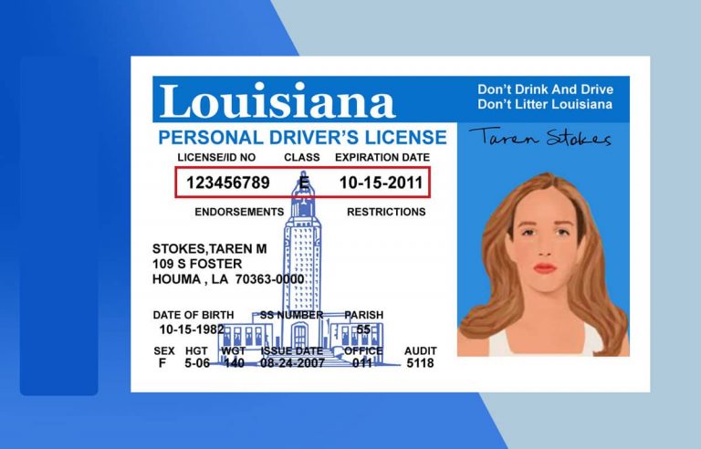 Louisiana Drivers License PSD Template – Download Photoshop File