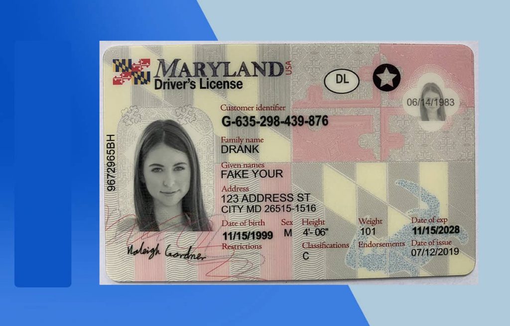 Maryland Drivers License PSD Template (New Edition) – Download ...