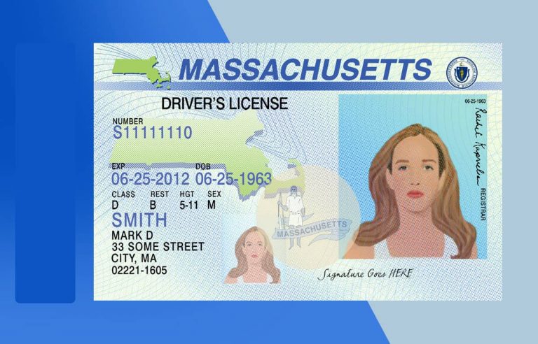 Massachusetts Drivers License PSD Template – Download Photoshop File