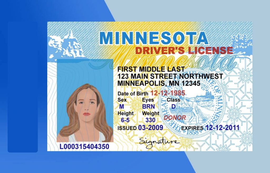 Minnesota Drivers License PSD Template – Download Photoshop File