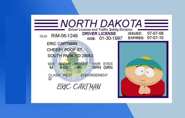 North Dakota Drivers License PSD Template – Download Photoshop File