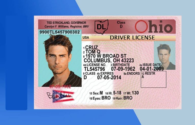 Ohio Drivers License PSD Template (V2) – Download Photoshop File