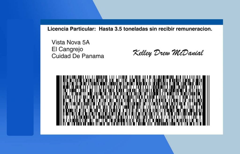 Panama Drivers License PSD Template – Download Photoshop File