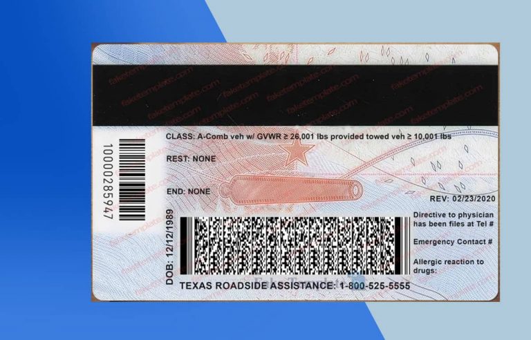 Texas Drivers License PSD Template (New Edition) – Download Photoshop File